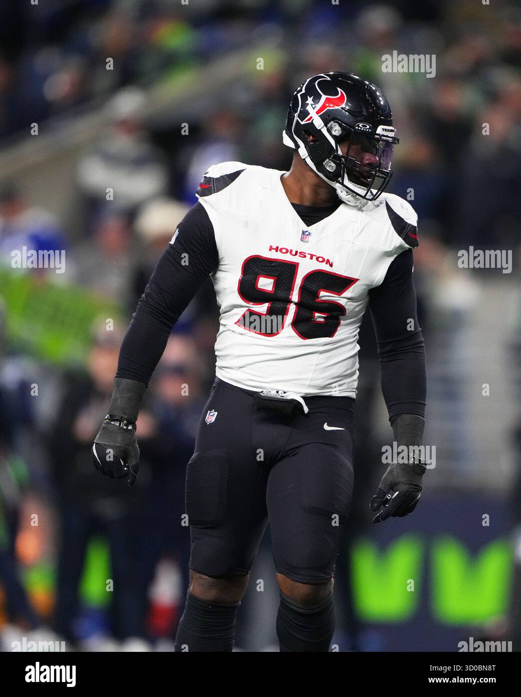 Houston Texans defensive tackle Denico Autry looks on during an NFL ...