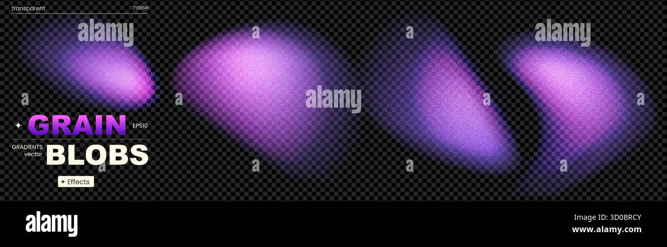 Set purple grain transparent gradient gradation background noise shape ...
