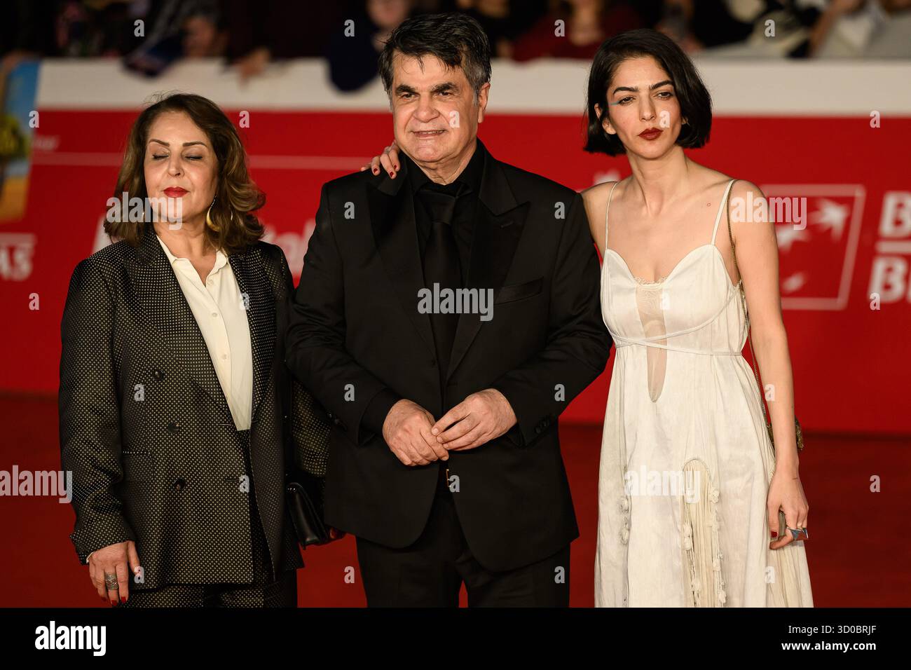 Tahereh Saeedi, Jafar Panahi and Solmaz Panahi attend the "Yek Tasadof ...