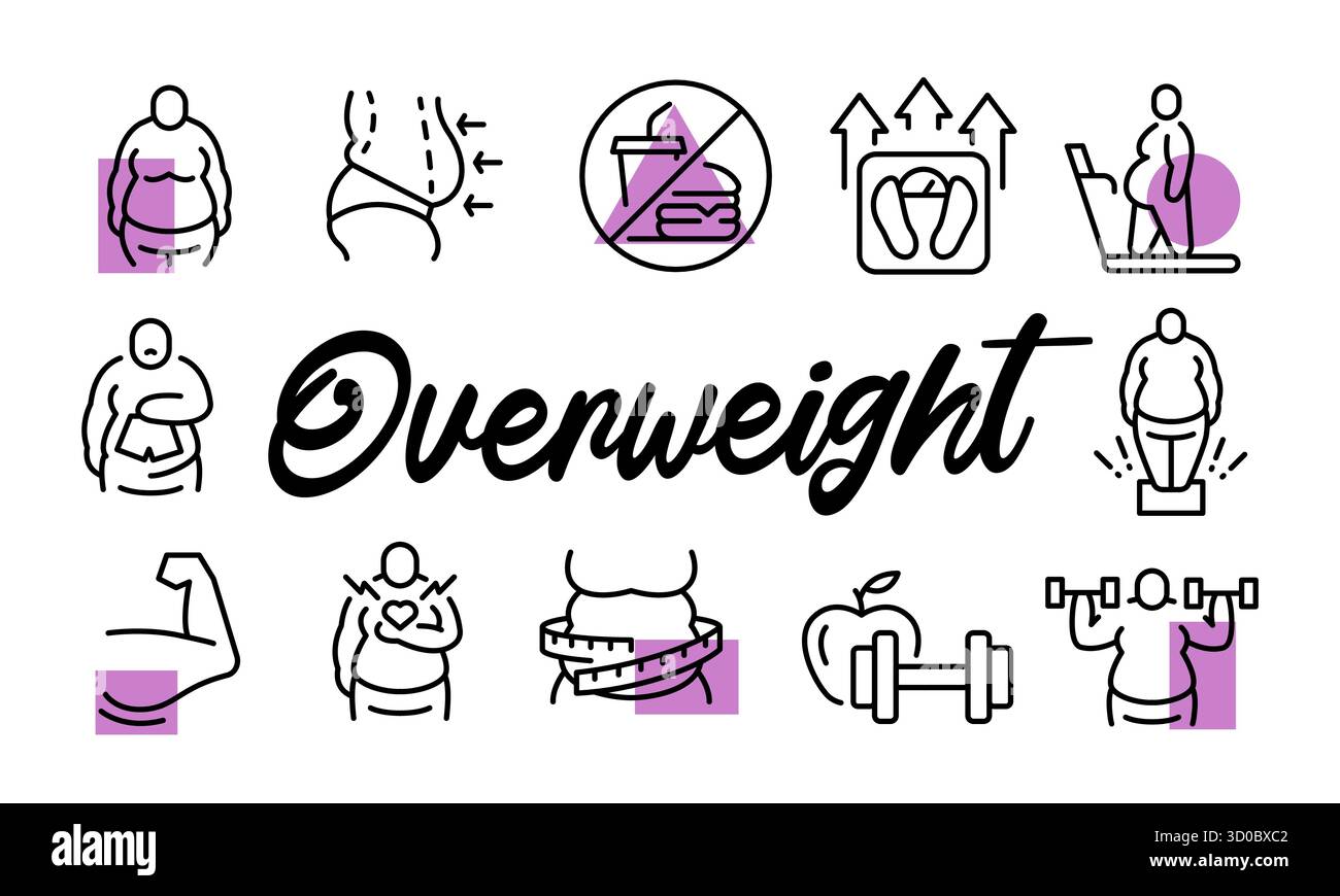 Overweight Poster. Vector Illustration Stock Vector Image & Art - Alamy