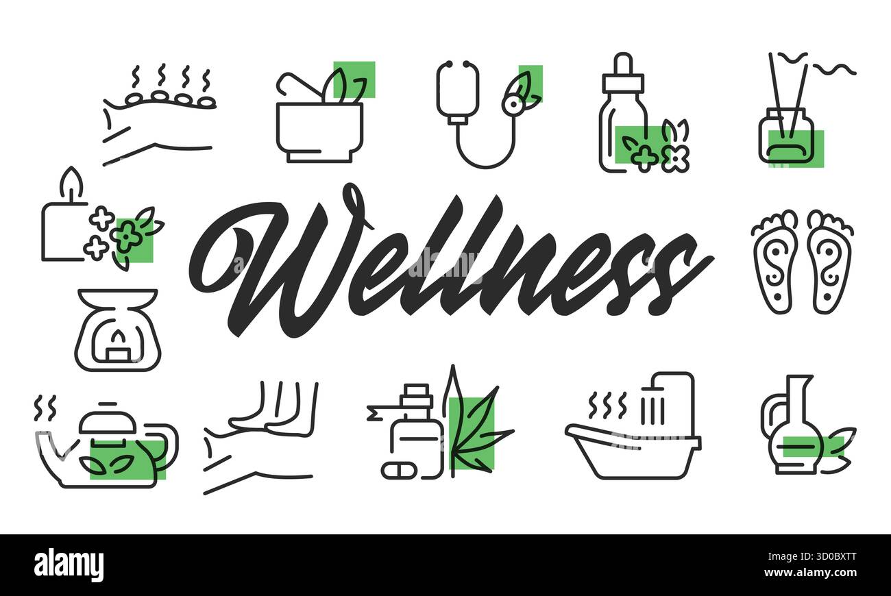 Wellness Poster. Vector Illustration Stock Vector Image & Art - Alamy