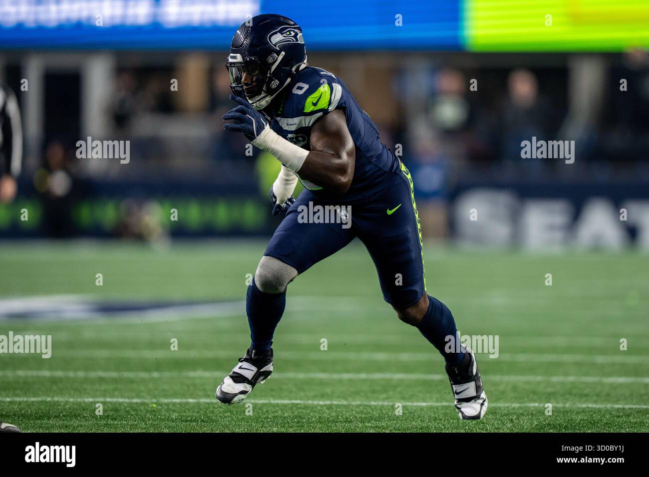 Seattle Seahawks defensive end DeMarcus Lawrence is pictured during an ...