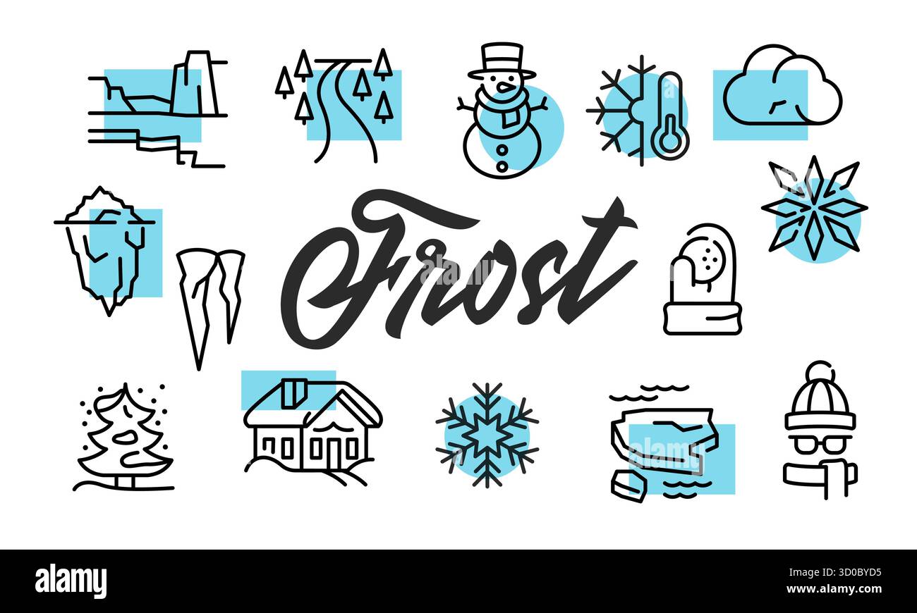 Frost Poster. Vector Illustration Stock Vector Image & Art - Alamy