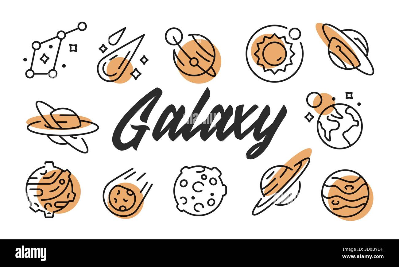 Galaxy Poster. Vector Illustration Stock Vector Image & Art - Alamy