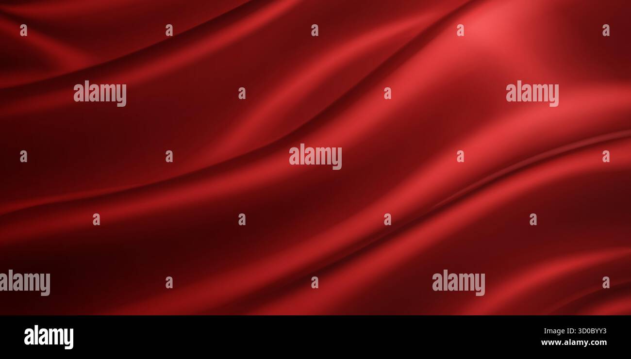 Smooth, luxurious red fabric with gentle folds and subtle shading ...