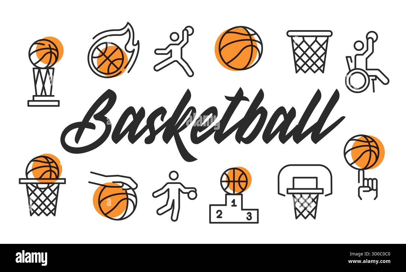 Basketball Poster. Vector Illustration Stock Vector Image & Art - Alamy