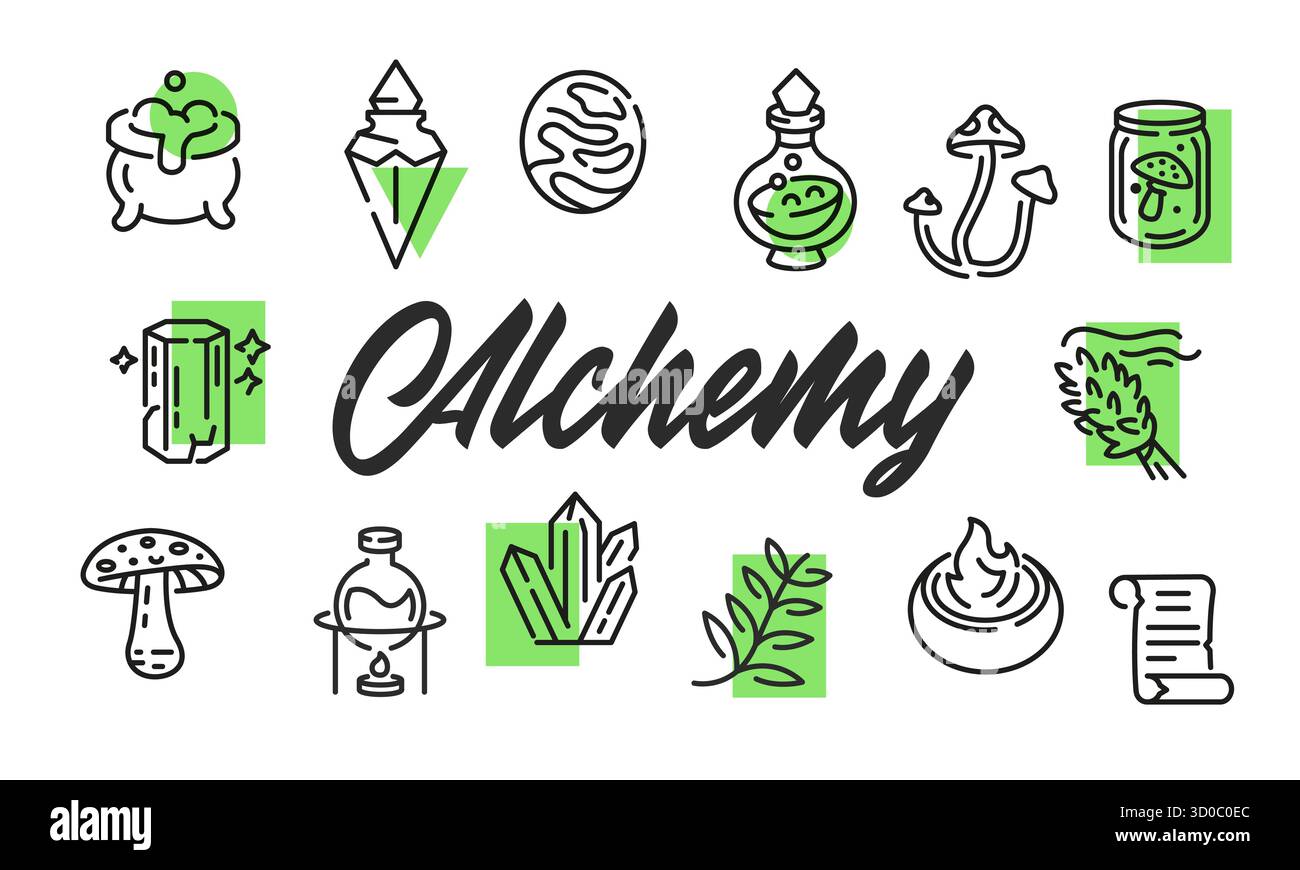 Alchemy Poster. Vector Illustration Stock Vector Image & Art - Alamy
