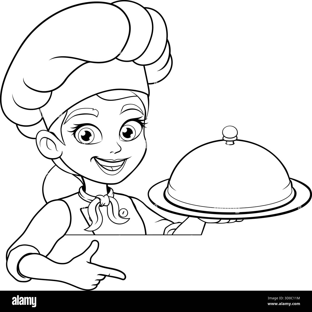 Happy girl pointing finger Black and White Stock Photos & Images - Alamy