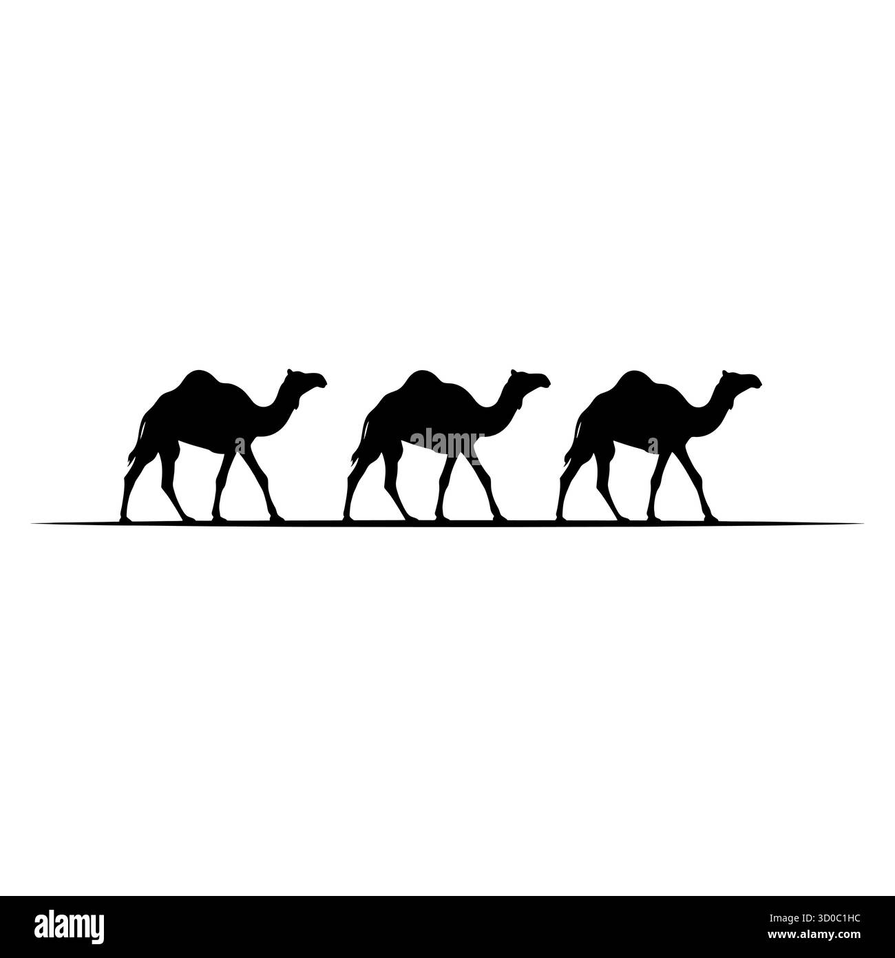 Group camels in nature Cut Out Stock Images & Pictures - Alamy