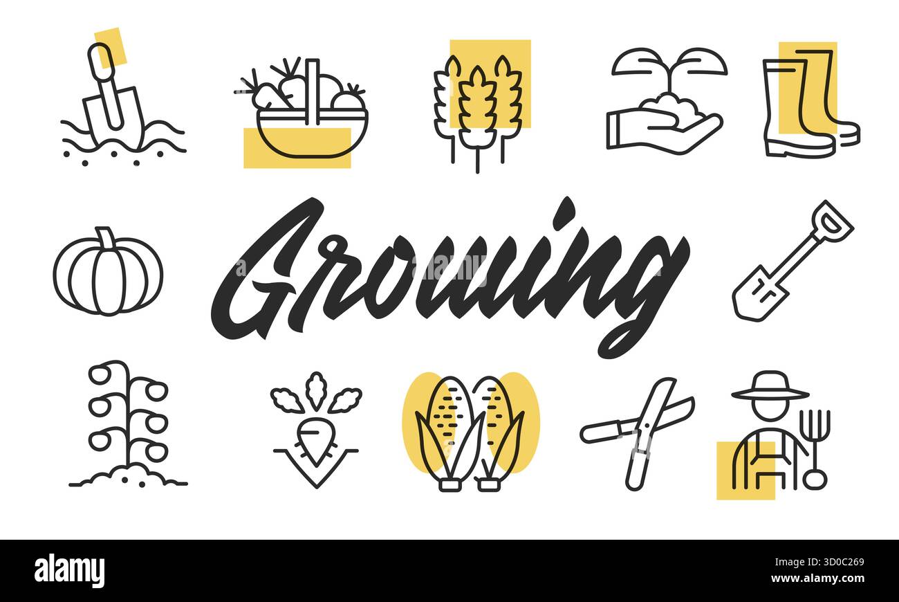 Growing Poster. Vector Illustration Stock Vector Image & Art - Alamy