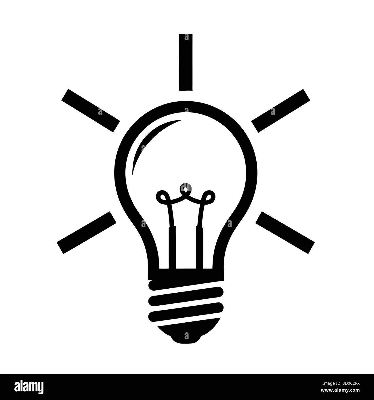 Light bulb radiating lines Stock Vector Images - Alamy