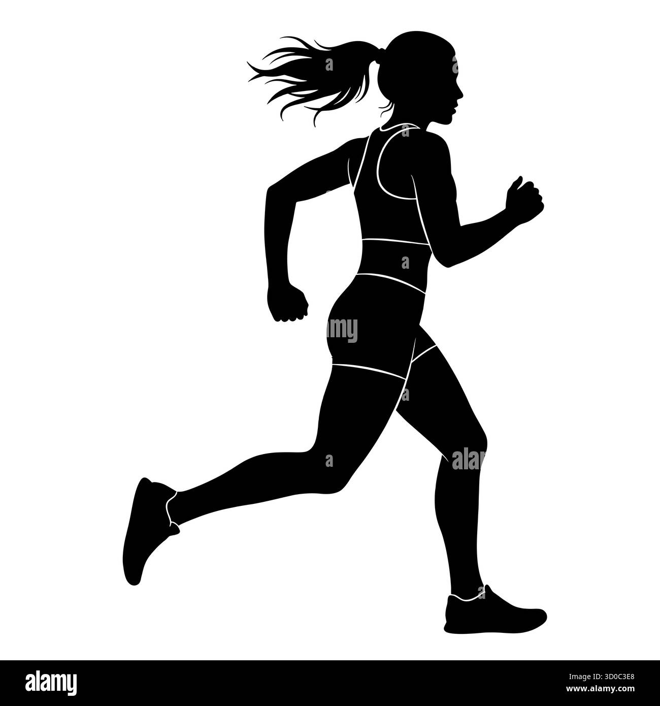 Young active female exercise Stock Vector Images - Alamy