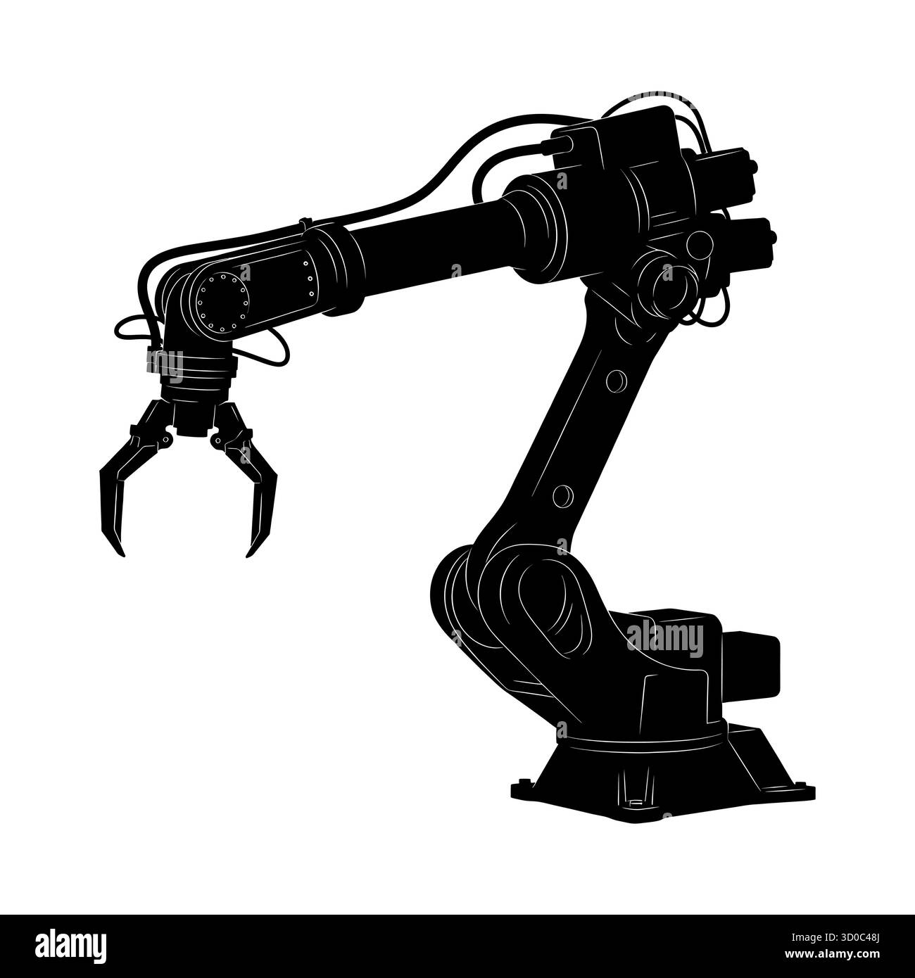 Automated claw robotic arm Black and White Stock Photos & Images - Alamy