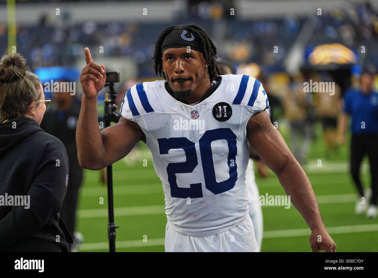 Indianapolis Colts safety Nick Cross celebrates after an NFL football ...
