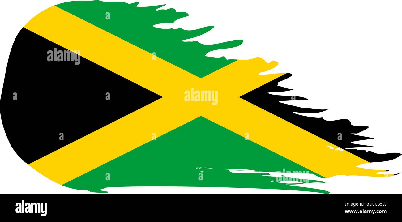 Jamaica comet flag fly, grunge brush vector Stock Vector Image & Art ...