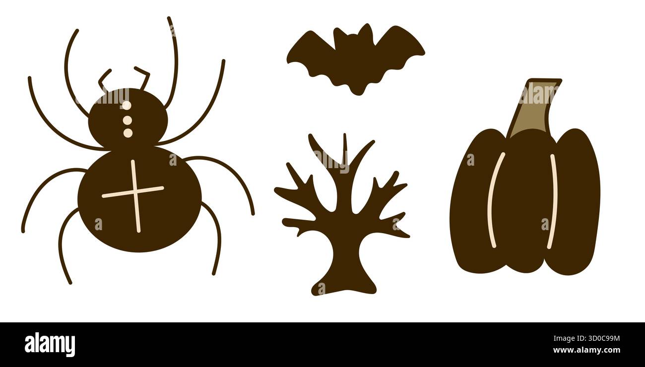 Bat on spider web Stock Vector Images - Alamy