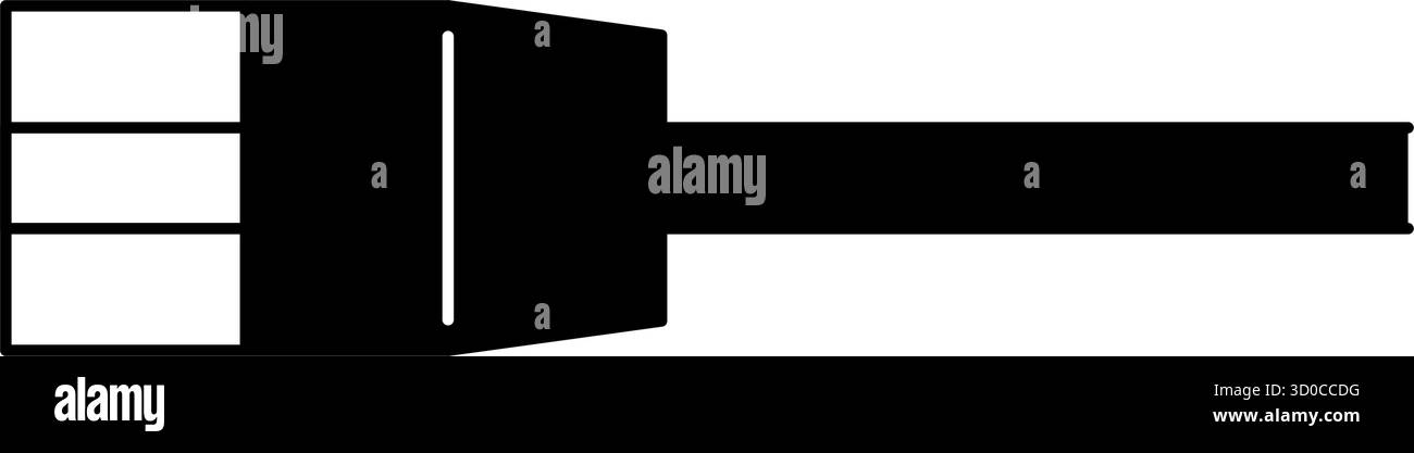 LAN splitter network configuration line icon with Ethernet hub and ...