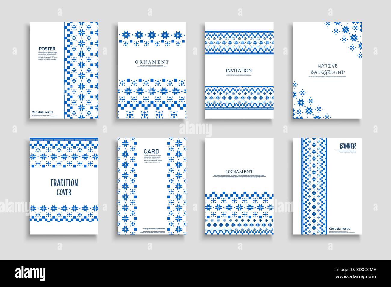 Collection of ornamental tradition covers, templates, placards ...