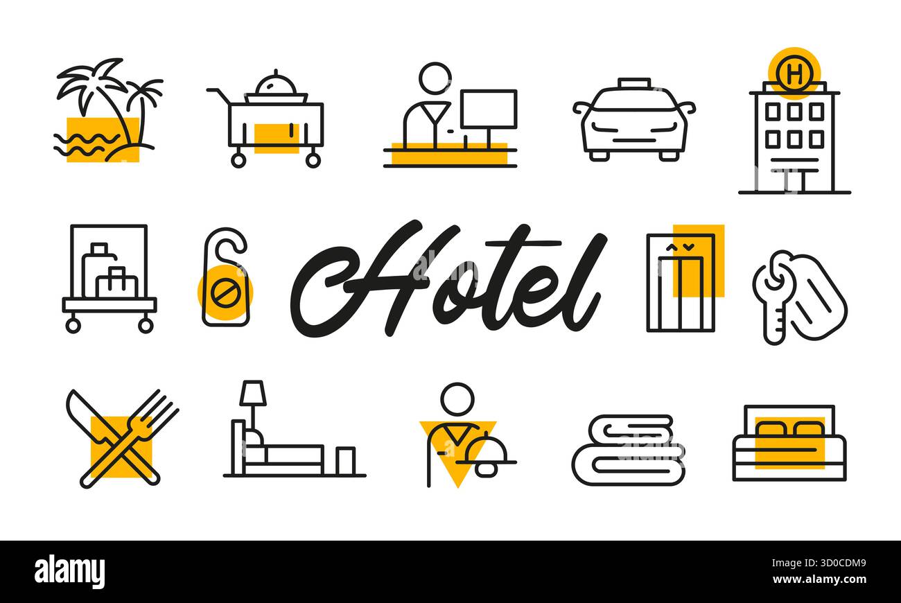 Restaurant hotel lobby Stock Vector Images - Alamy