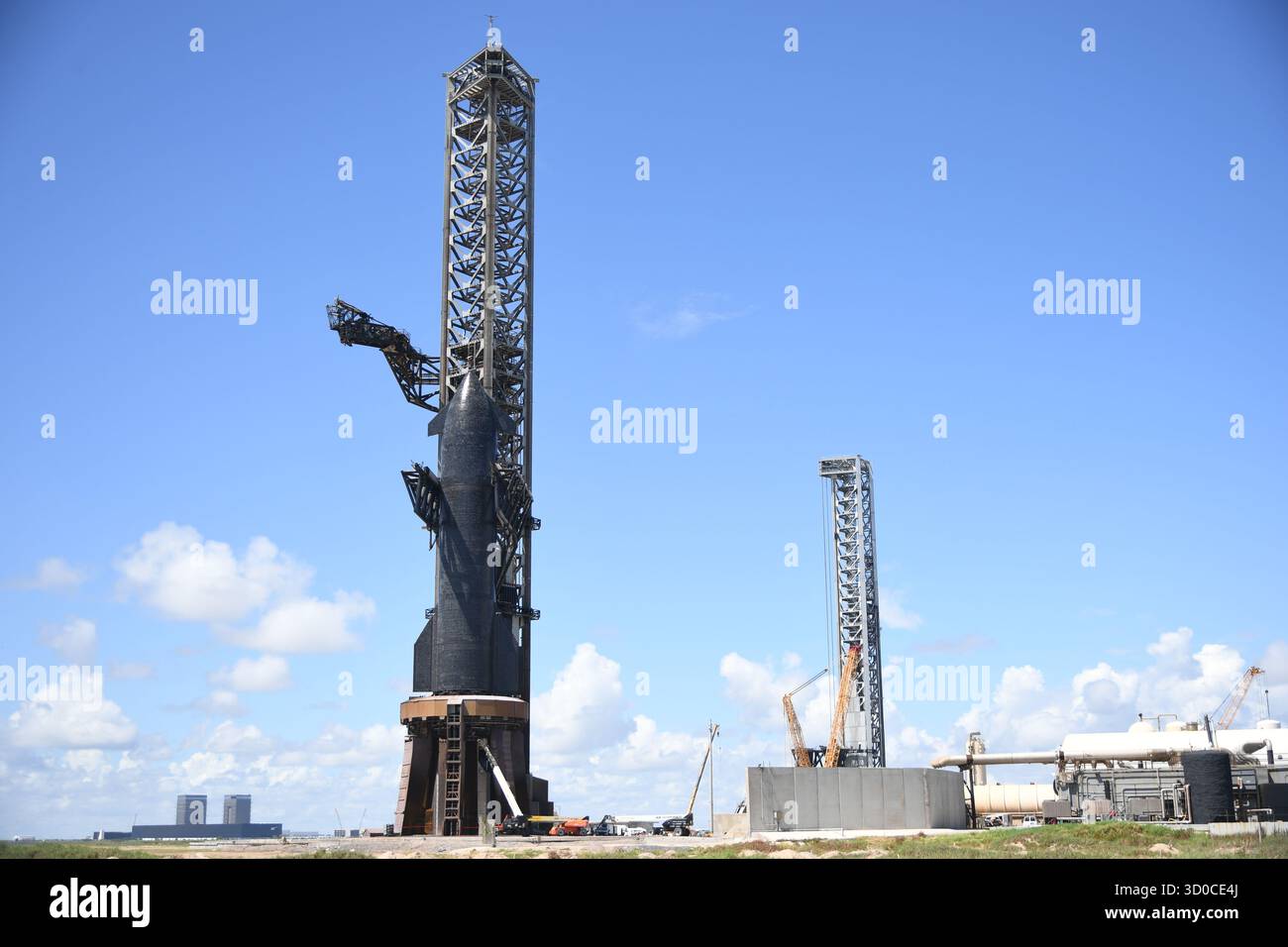 Starship 38 preparations prior to a static fire test on the orbital ...