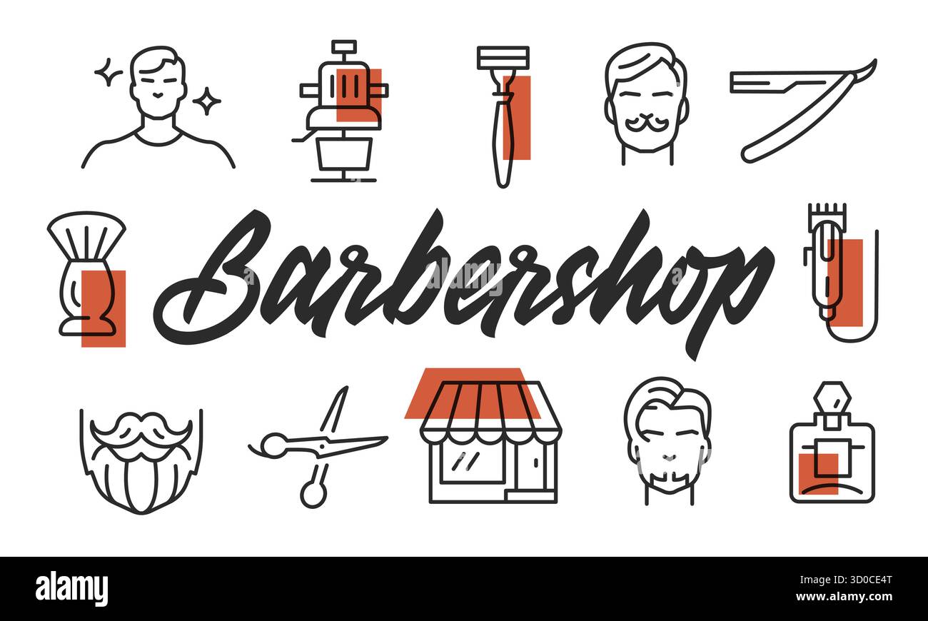 Barbershop Poster. Vector Illustration Stock Vector Image & Art - Alamy