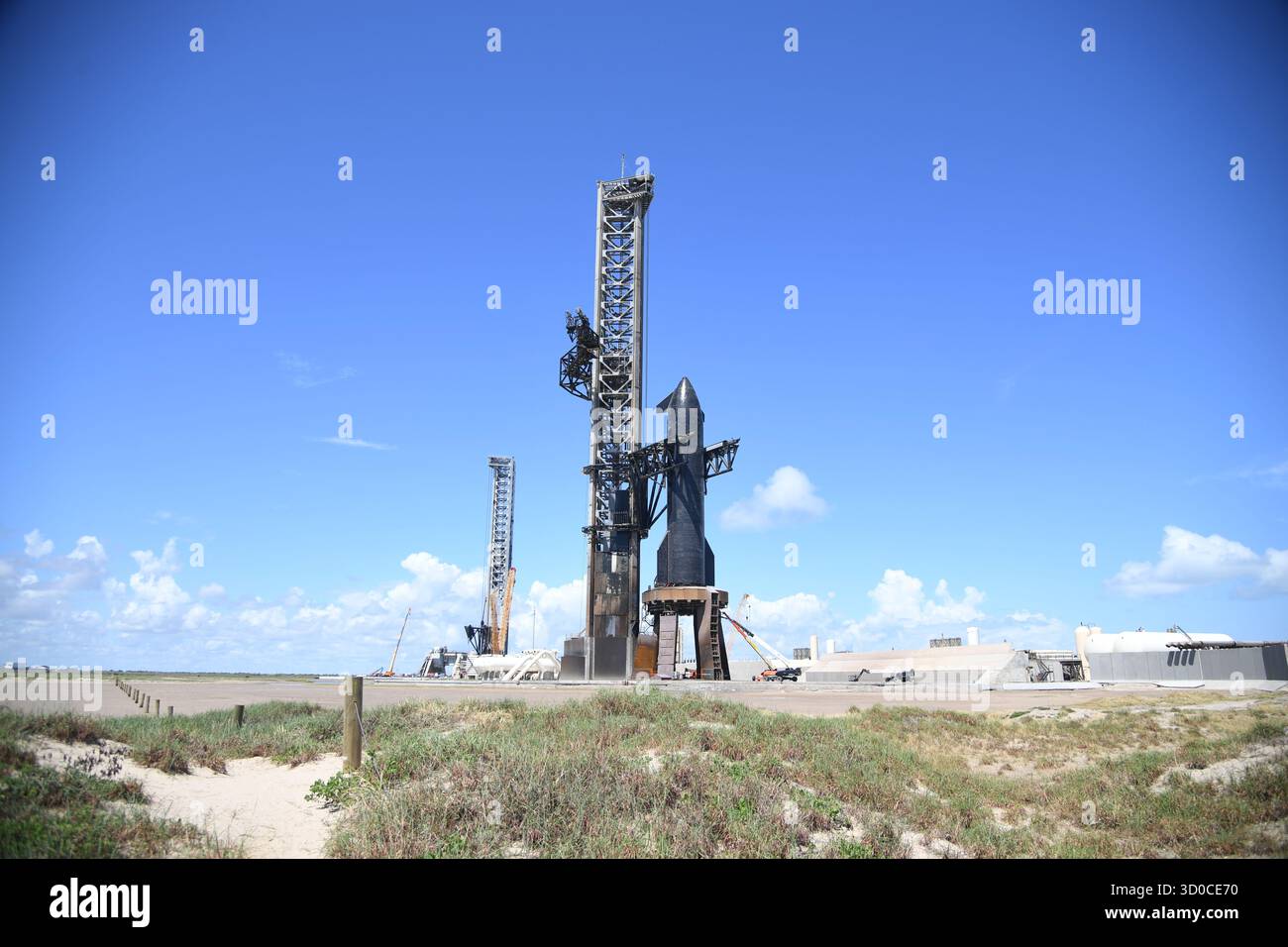 Starship 38 preparations prior to a static fire test on the orbital ...