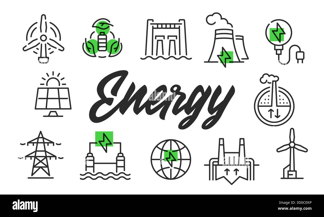 Solar energy infrastructure Stock Vector Images - Alamy