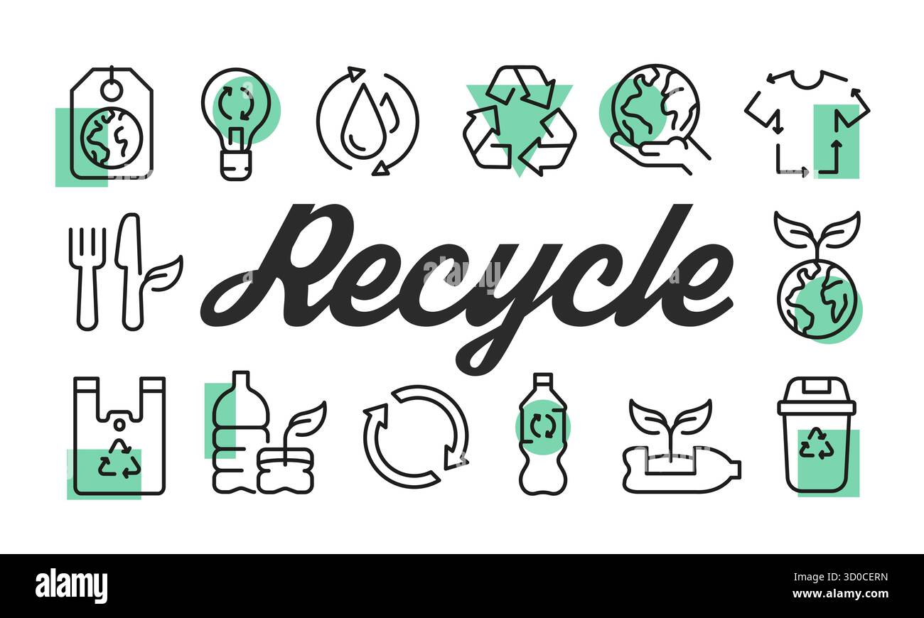 Reusable arrows green recycle Cut Out Stock Images & Pictures - Alamy