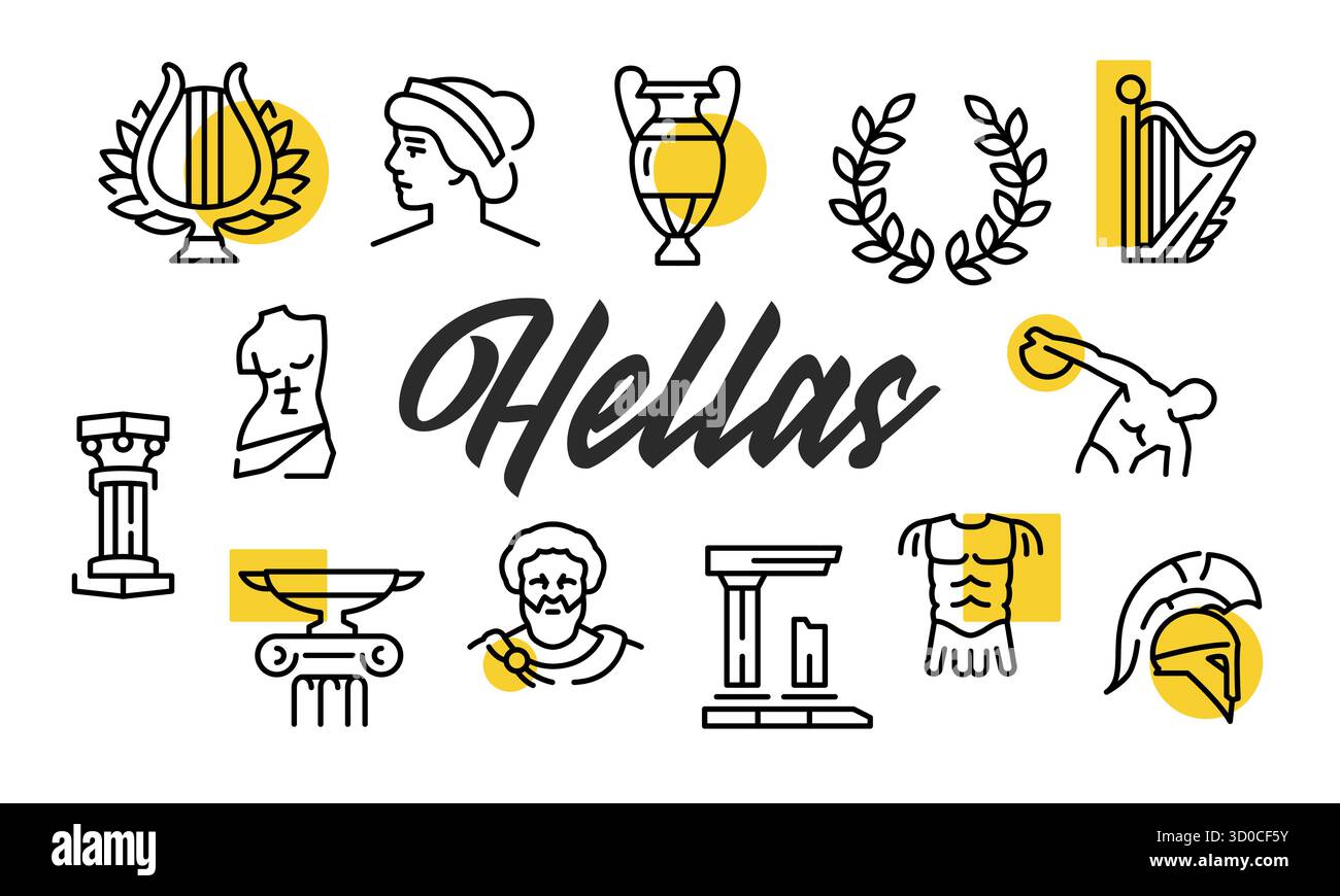 Greek Poster. Vector Illustration Stock Vector Image & Art - Alamy
