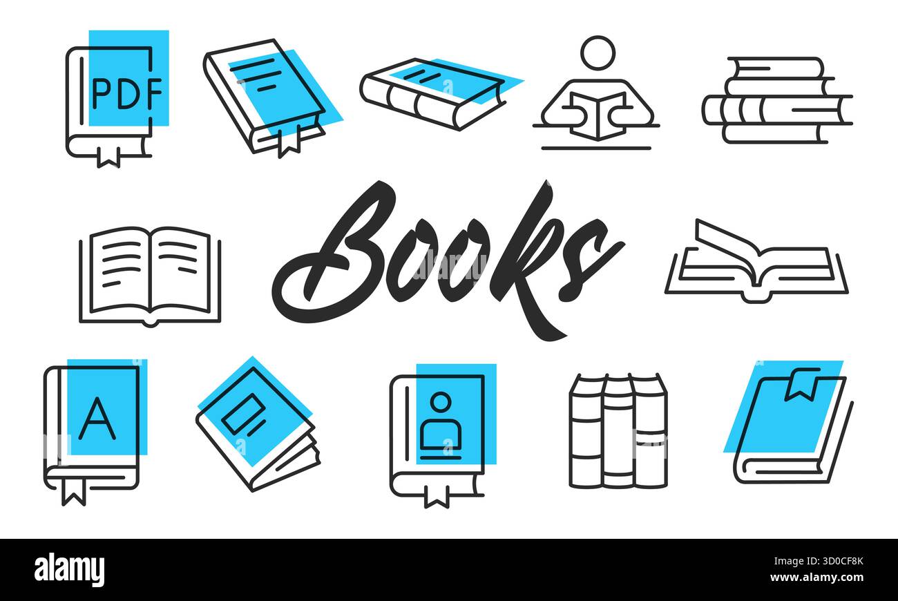 Browsing books illustration Stock Vector Images - Alamy