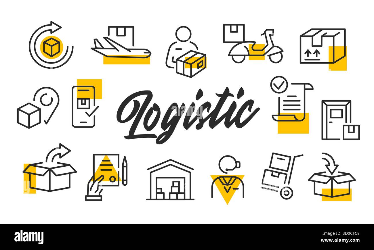 Logistic Poster. Vector Illustration Stock Vector Image & Art - Alamy