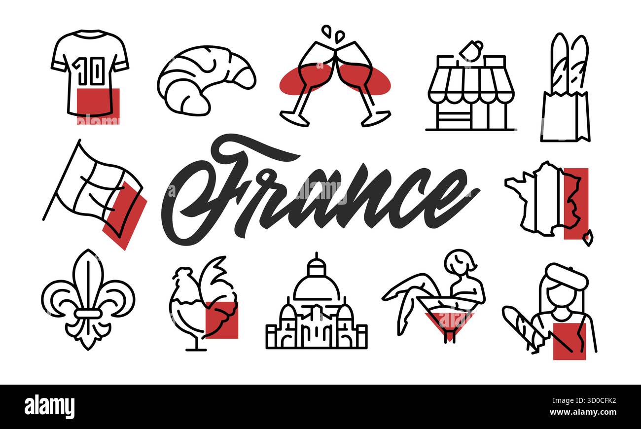 Paris france french poster Cut Out Stock Images & Pictures - Alamy