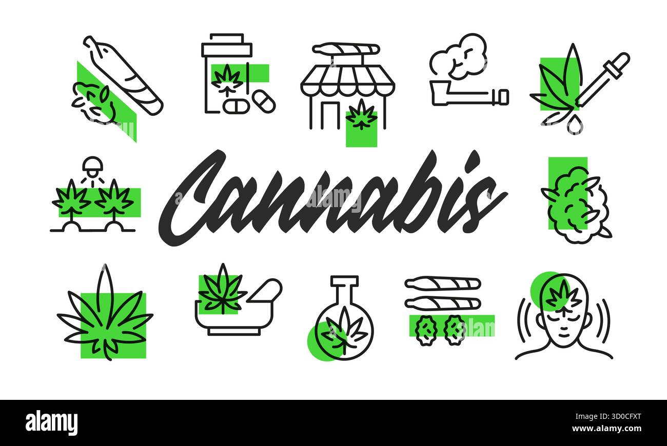 Cannabis Poster. Vector Illustration Stock Vector Image & Art - Alamy