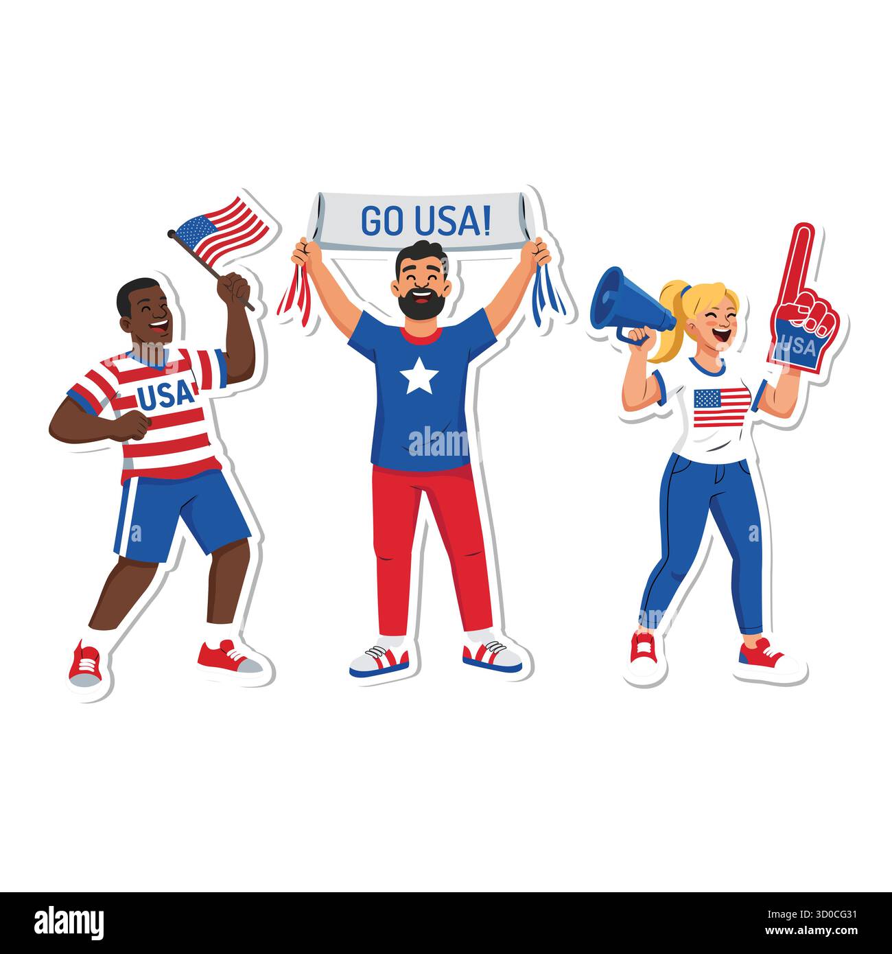 Soccer fans usa Stock Vector Images - Alamy