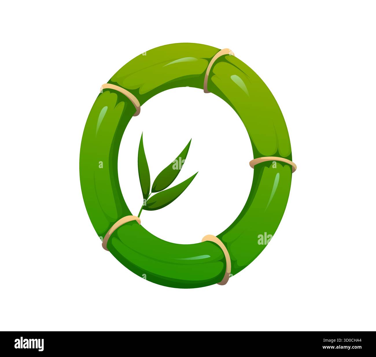 Forest bamboo piece font digit 0 zero. Japan tropical forest nature and ...
