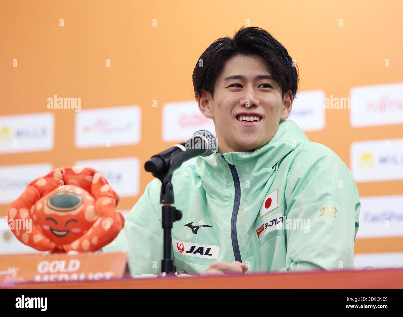 Daiki Hashimoto of Japan attends a press conference after men's ...