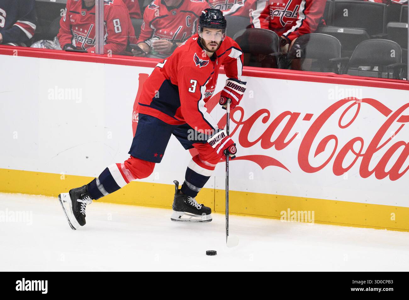 Washington Capitals defenseman Matt Roy (3) in action during the third ...