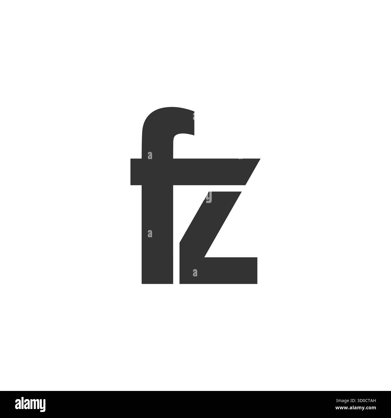 FZ creative geometric initial based modern and minimal logo. Letter f z ...