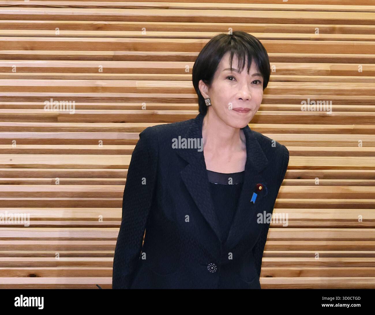 Japanese Prime Minister Sanae Takaichi attenda the cabinet meeting at ...