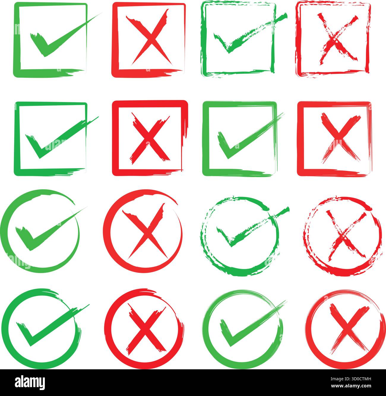 Illustration check mark icons Stock Vector Images - Alamy