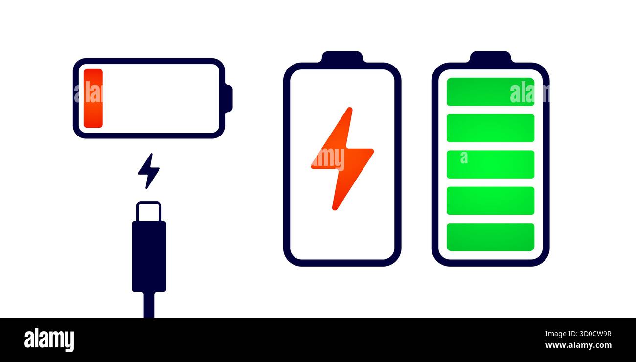 Usb lightning mobile charging Cut Out Stock Images & Pictures - Alamy