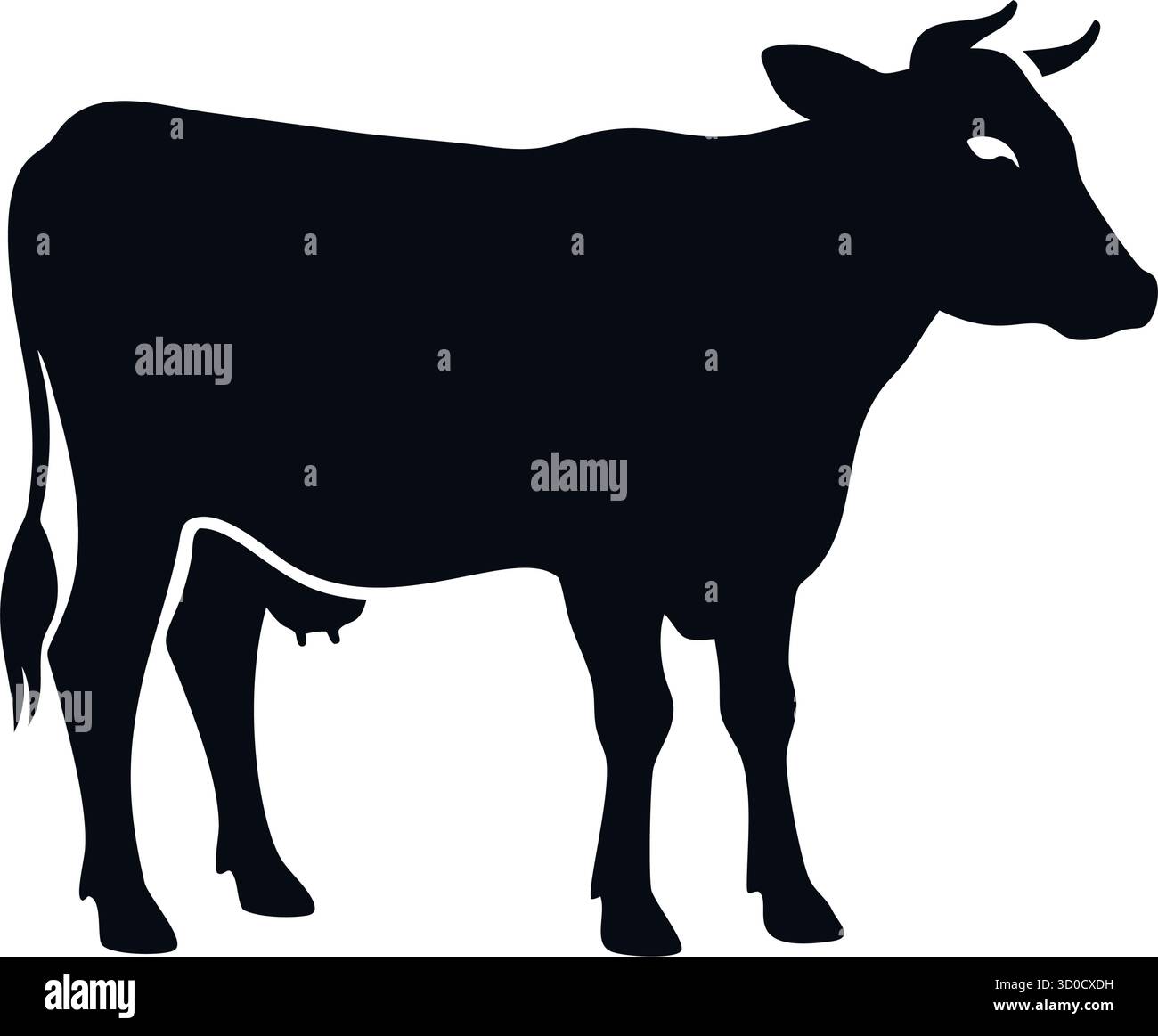 Side view white dairy Stock Vector Images - Alamy