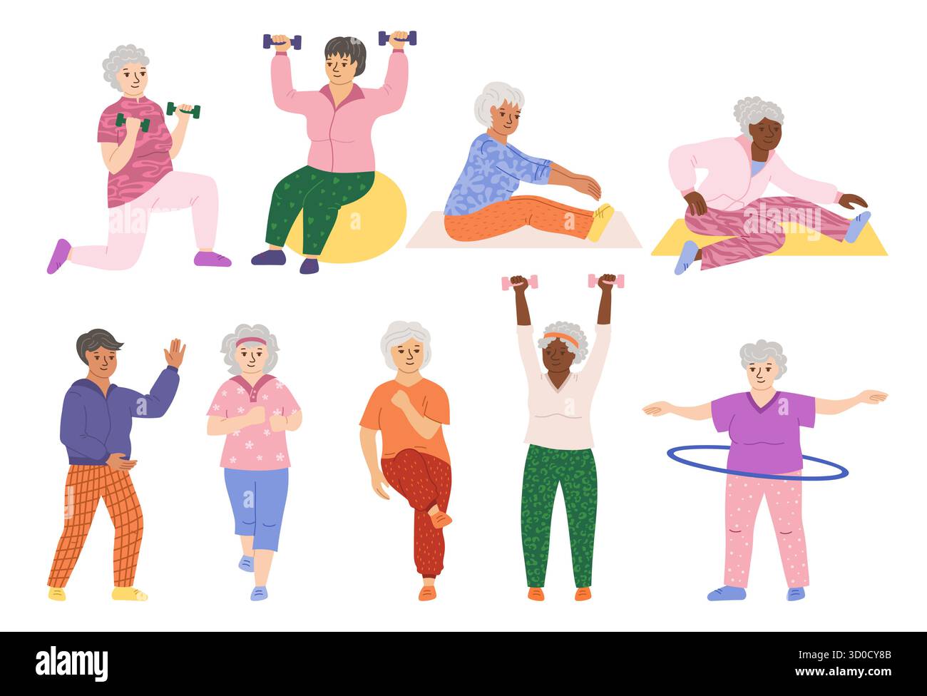 Seniors at play Stock Vector Images - Alamy