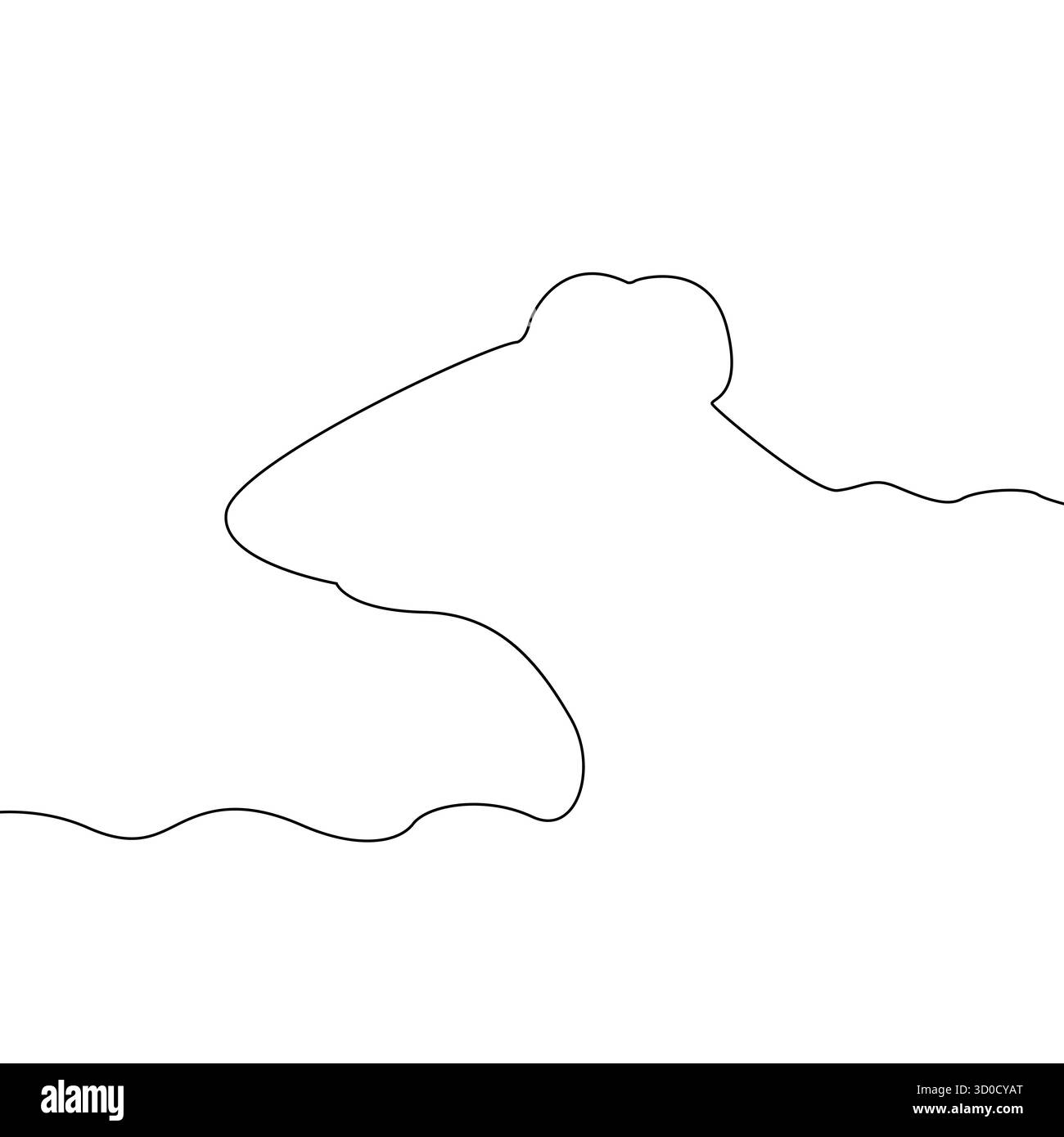 Camel animal illustration. Continuous line drawing Vector. Minimalist ...