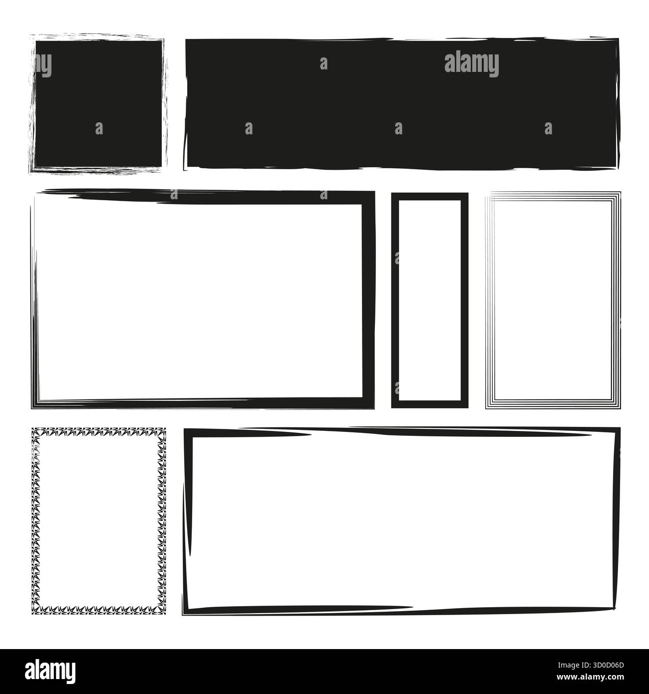 Comic layout panel black Cut Out Stock Images & Pictures - Alamy
