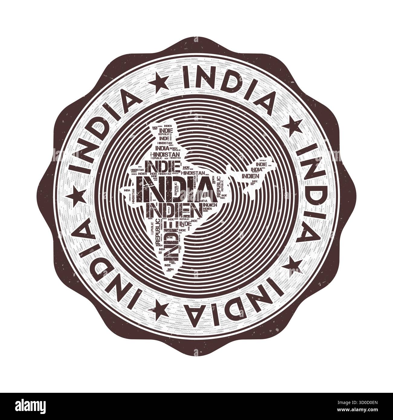 Map india postage stamp india Cut Out Stock Images & Pictures - Alamy