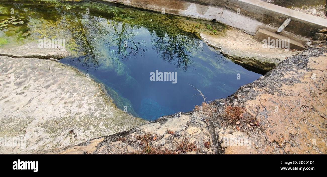 Crystal Clear Waters of Jacob’s Well, Wimberley, Texas Stock Photo - Alamy