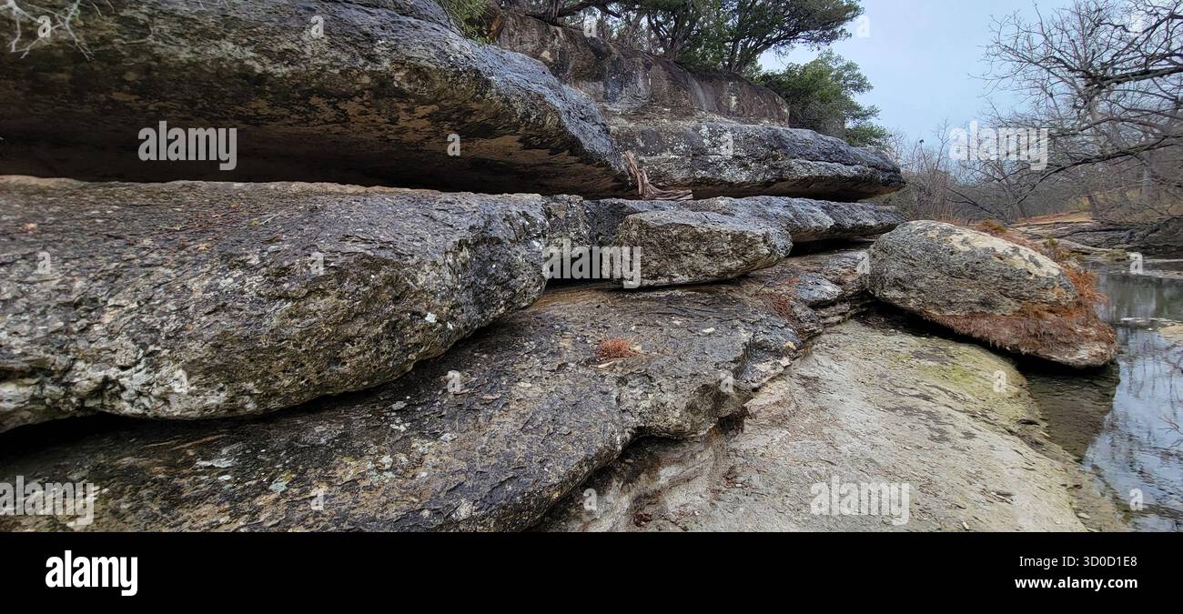 The rocks surrounding Jacob's Well, Wimberley, Texas Stock Photo - Alamy