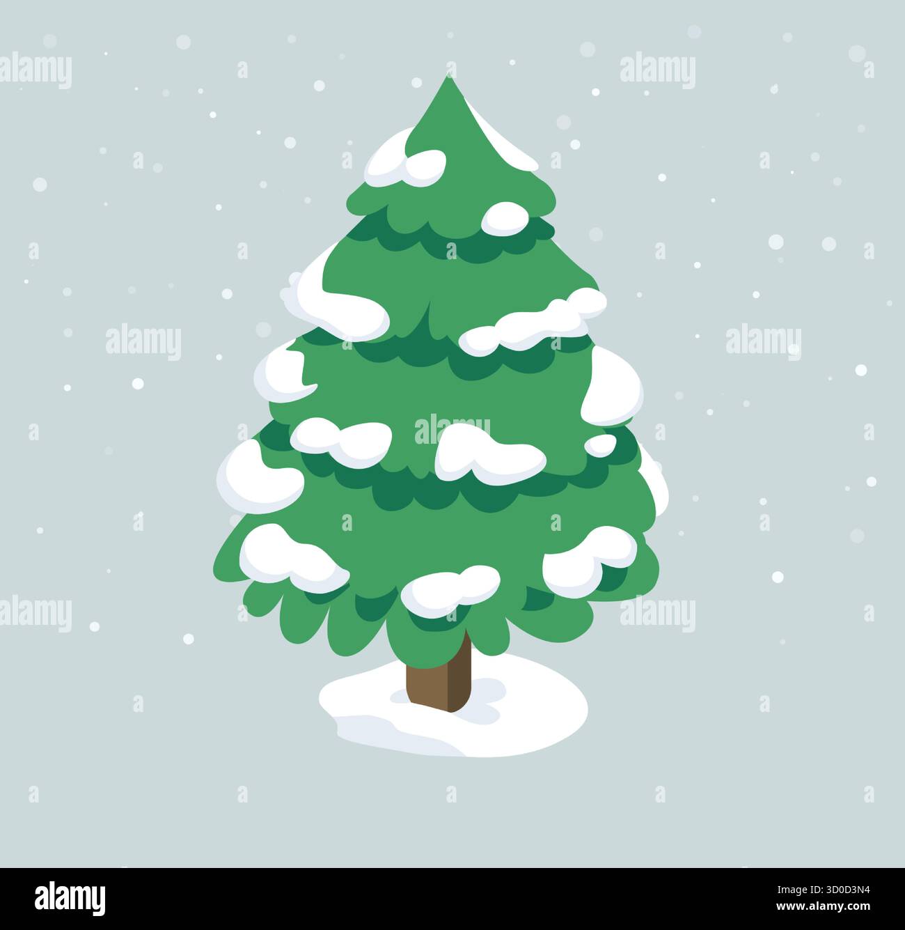 Spruce covered with snow Stock Vector Images - Alamy