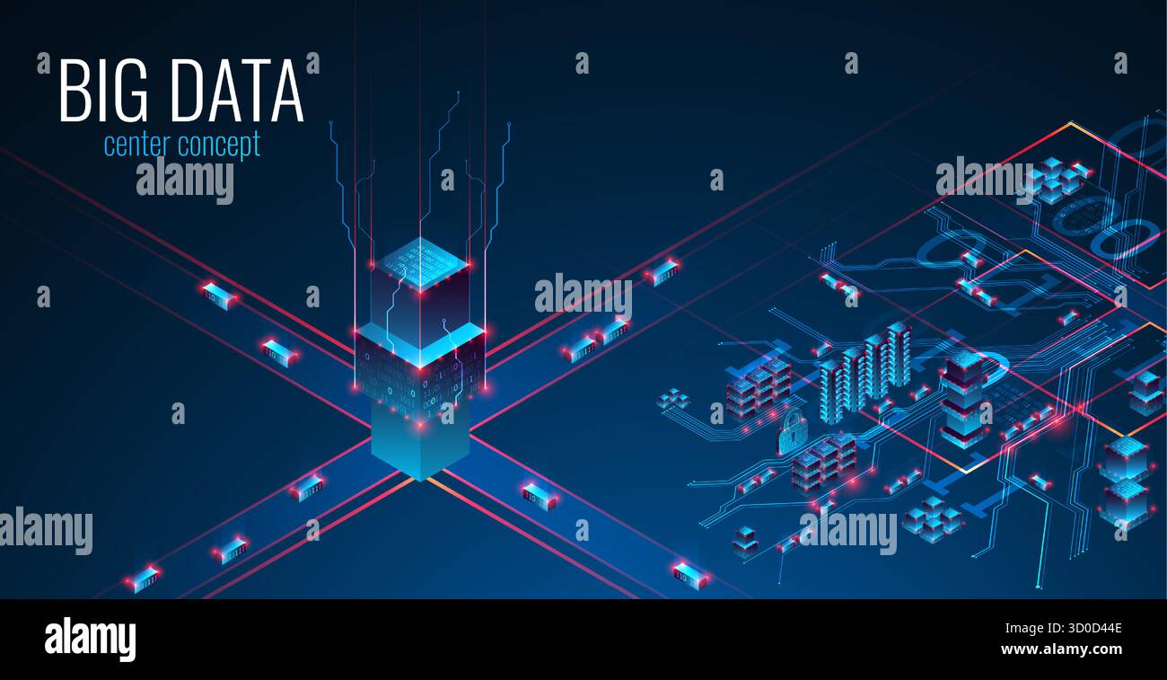 Big Data. Abstract digital futuristic vector illustration on technology ...